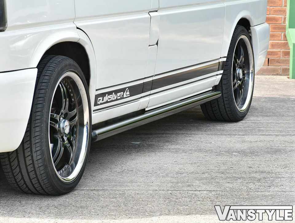 FITS VW T4 TRANSPORTER 90>03 SWB STRAIGHT SIDE BARS BLACK OE QUALITY ...