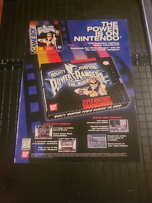 Mighty Morphin Power Rangers Video Game 1990s Print Ad 8x11 Great To ...