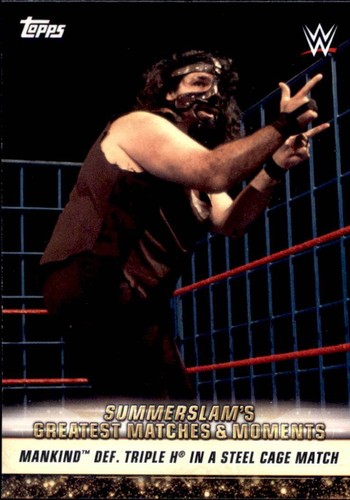 2019 Topps WWE Summerslam Greatest Matches GM-14 Mankind def. Triple H ...