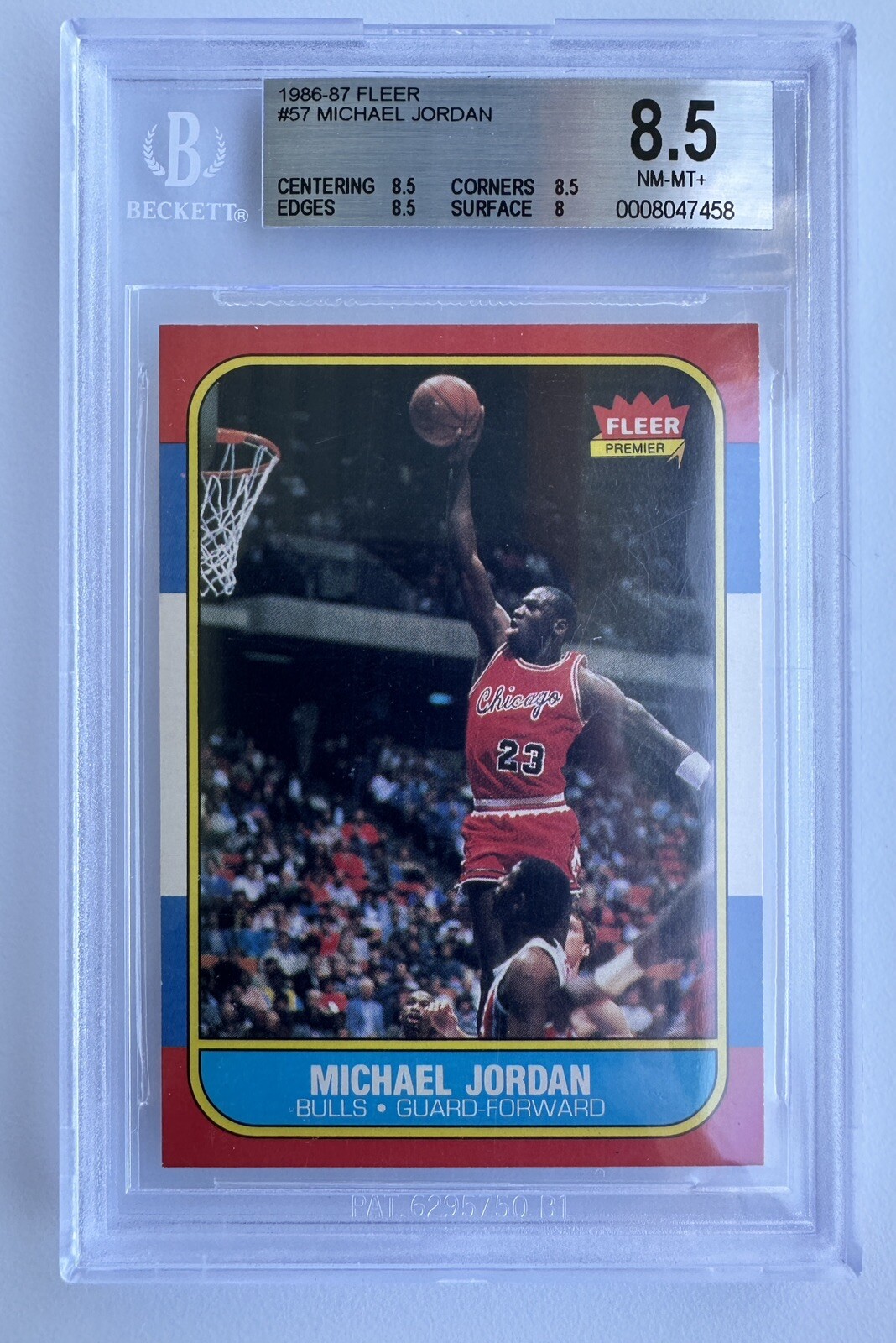 Michael Jordan 1986 Fleer Premier #57 BGS8.5 Chicago Bulls NBA Rookie ...