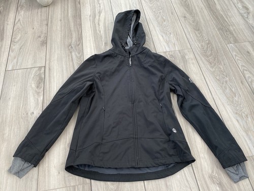 Mondetta Lightweight Hooded Windbreaker Rain Jacket Black Womens Size ...
