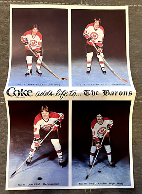 1976 CLEVELAND BARONS COLOR POSTER PICTURES OF 4 "COKE" NM-MINT | eBay