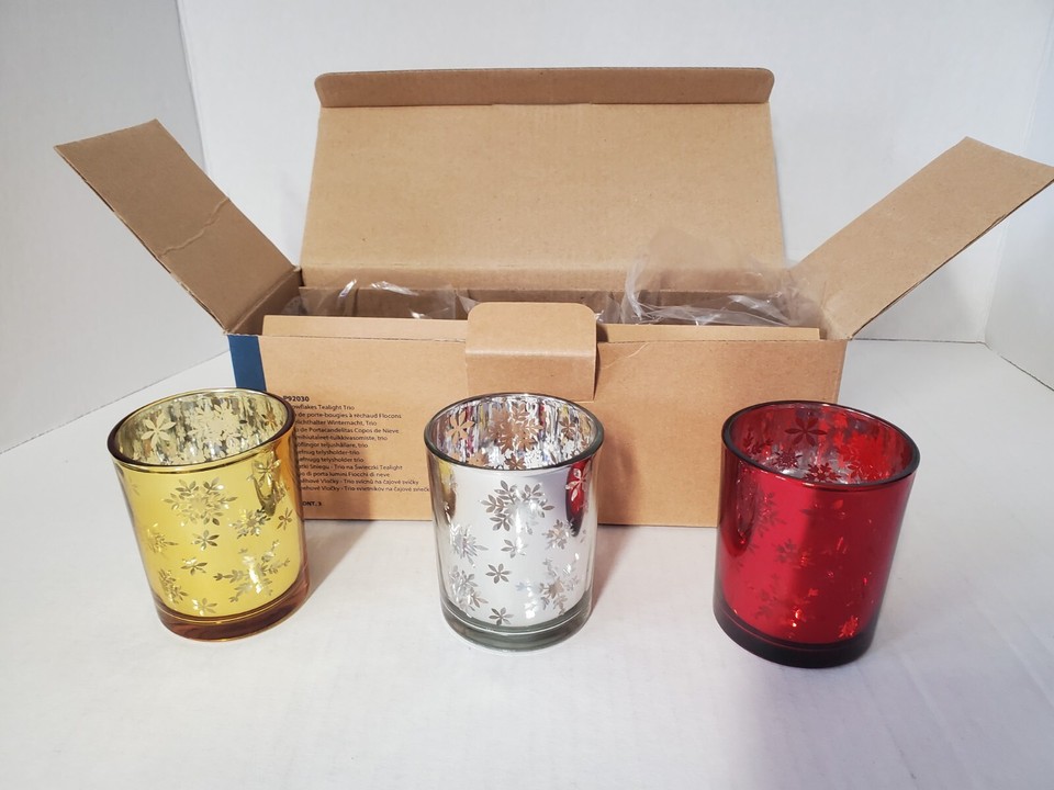 Partylite Snowflakes Tealight Trio - P92030 | eBay