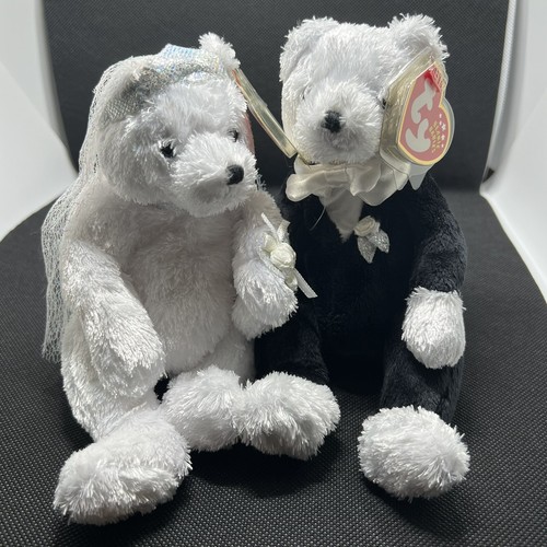 Ty “BRIDE and GROOM” Wedding Beanie Babies (Set) Retired 2002 (Mint ...