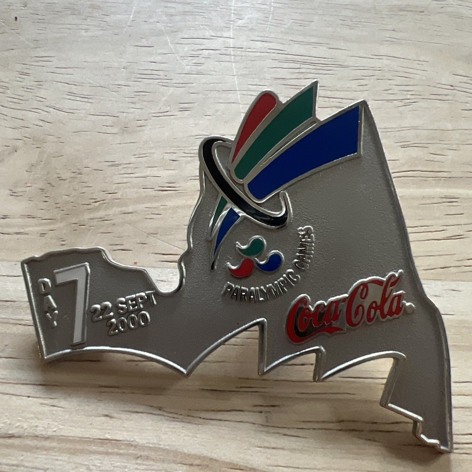 2000 Paralympic Games Day 7 COCA COLA Olympic Games Hat Lapel Pin Coke ...