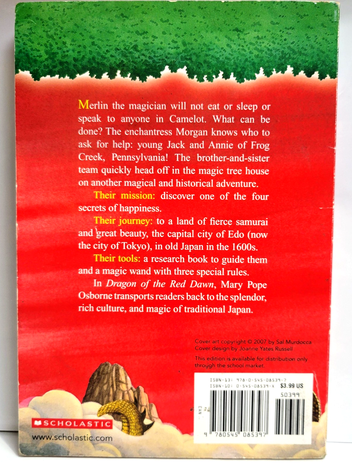 MAGIC TREE HOUSE A MERLIN MISSION, GRAGON OF THE RED DAWN MARY POPE ...