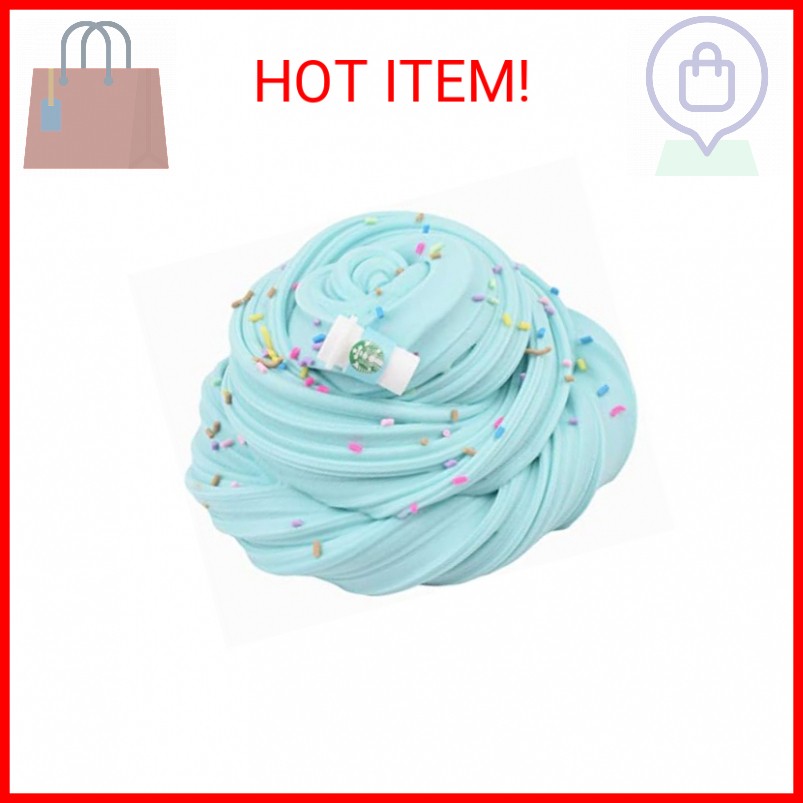 Blue Latte Butter Slime,Coffe Cup Scented Slime,Strechy Non-Sticky ...