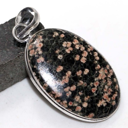 Viper Skin Jasper 925 Silver Plated Gemstone Pendant 2" Aesthetic ...