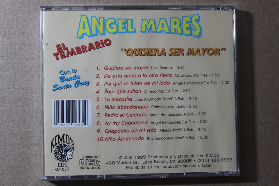 ANGEL MARES EL TEMERARIO QUISIERA SER MAYOR ULTRA RARE NEW SEALED | eBay