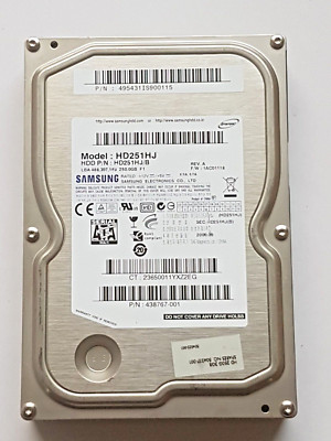 250GB SATA Samsung Spinpoint HD251HJ 7200rpm 8MB HDD 3.5" Internal Hard ...