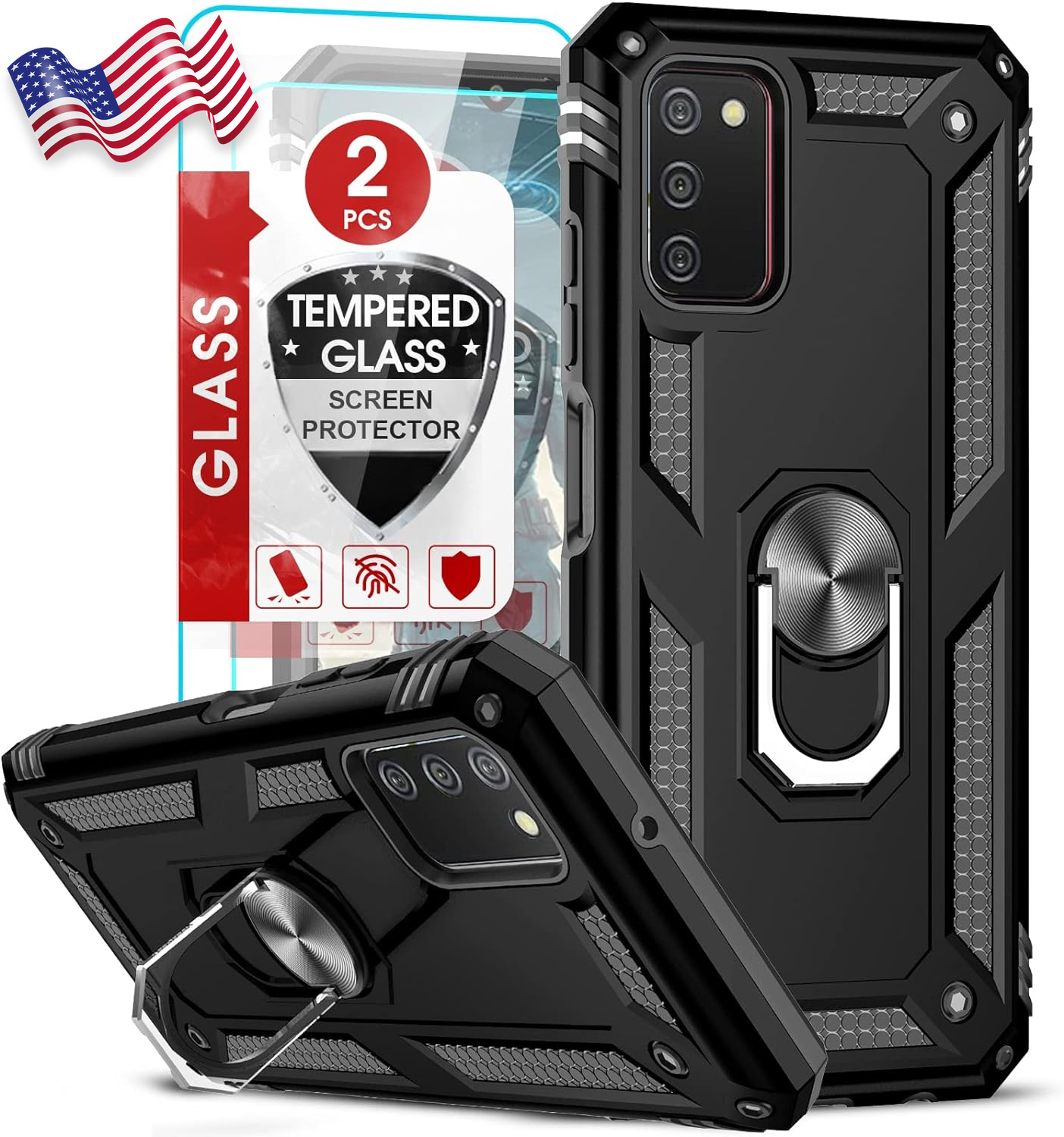 Samsung Galaxy A03S Phone Case Samsung AO3S Case 2 Pack Screen ...