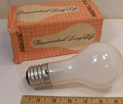 NOS MERLITE LONG LIFE MOGUL BASE INCANDESCENT LIGHTBULB 3 WAY 100 200 ...