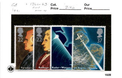 Great Britain, Postage Stamp, #1360-1363 Mint NH, 1991 Scientists (AB ...