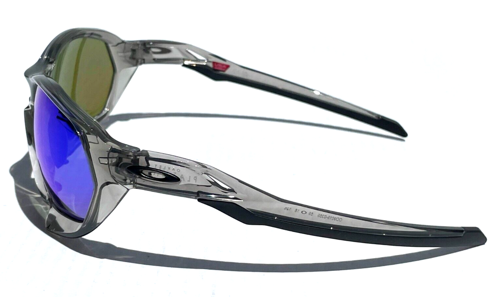 NEW Oakley PLAZMA Grey Smoke POLARIZED Galaxy Blue Lens Sunglass 9019 ...