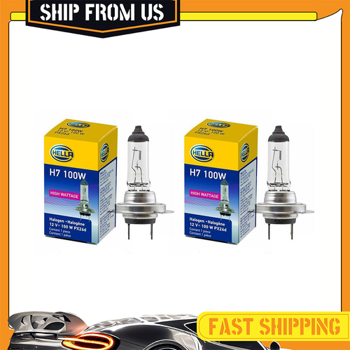 2PCS DOT Hella H7 100W Halogen Healight Bulbs 12V PX26D T4 2000LM | eBay