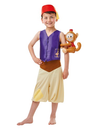 Disney Aladdin Genie Deluxe Child Boys Fancy Dress Up Party Costume ...