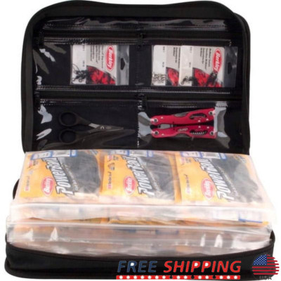 Soft Bait Binder Organizes 42 Bags Heavy Duty Tackle Storage Easy Carry ...