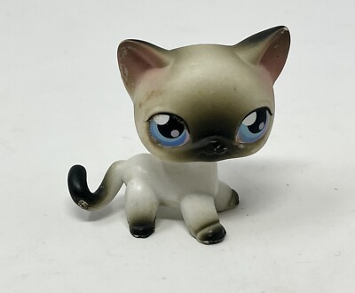 Littlest Pet Shop LPS #5 Shorthair Siamese Cat Blue Eyes Authentic | eBay
