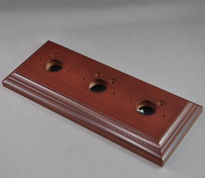 SWITCH MOUNTING BLOCK-3 GANG-DARK POLISHED WOOD-heritage-THREE-CLASSIC ...