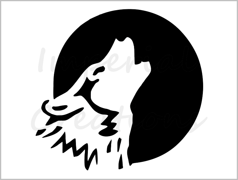 WOLF MOON HOWL Stencil Halloween Pumpkin Carving 8 x 10 Reusable Sheet ...