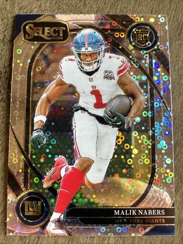 2024 Panini Select Malik Nabers Disco Silver Prizm Rookie Club Level ...