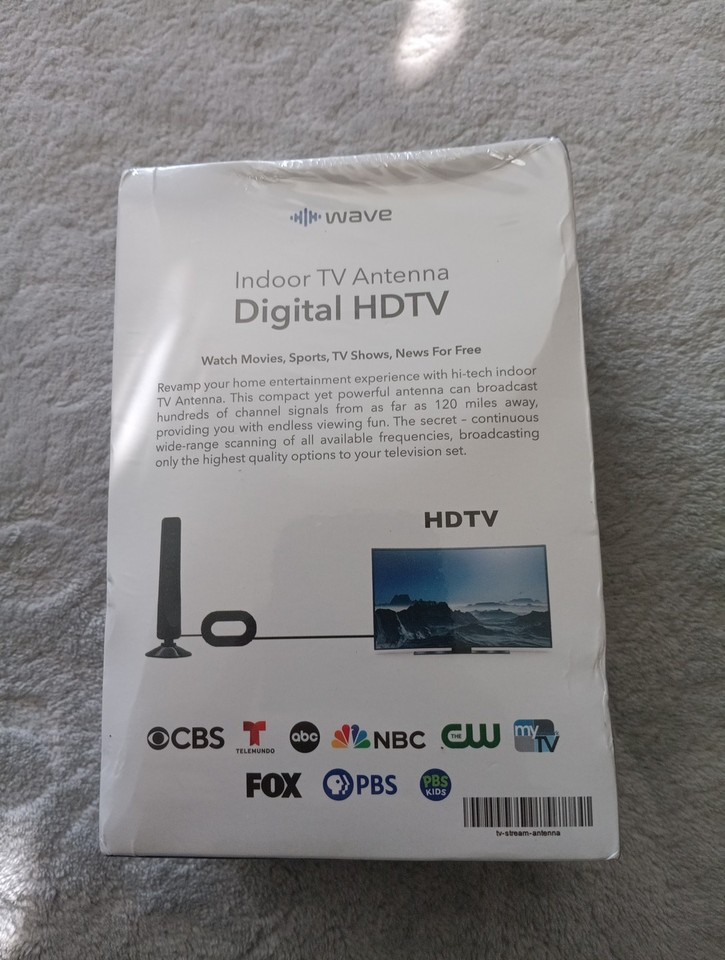 Wave Indoor HDTV Digital TV Antenna –4K 1080P Freeview High Gain Signal ...