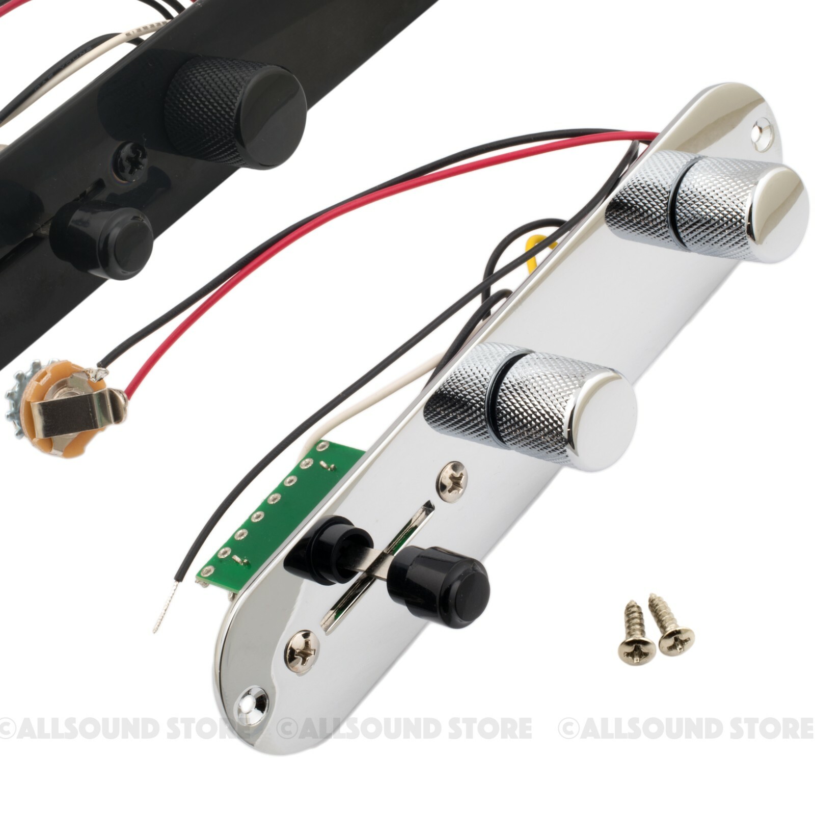 Pre-Wired Loaded Control Plate for Fender Telecaster Tele - CHROME or ...