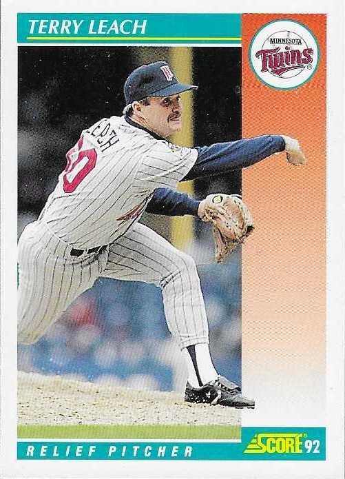 Terry Leach 1992 Score #296 Minnesota Twins | eBay