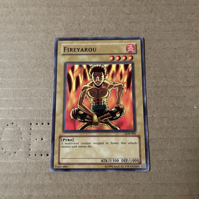 Yu-Gi-Oh! TCG Fireyarou Legend of Blue Eyes White Dragon LOB-085 1st ...