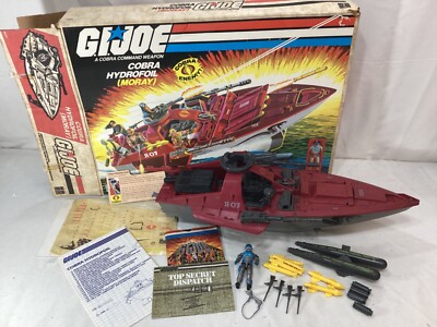 1985 Vintage Hasbro GI Joe Cobra Hydrofoil Moray Complete Boxed ...