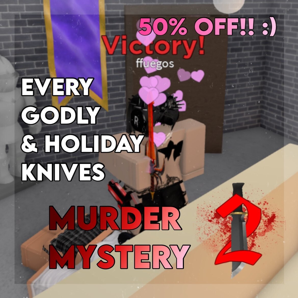 Roblox Murder Mystery 2 MM2 | Super Rare Godly Knives and Guns *50% OFF ...