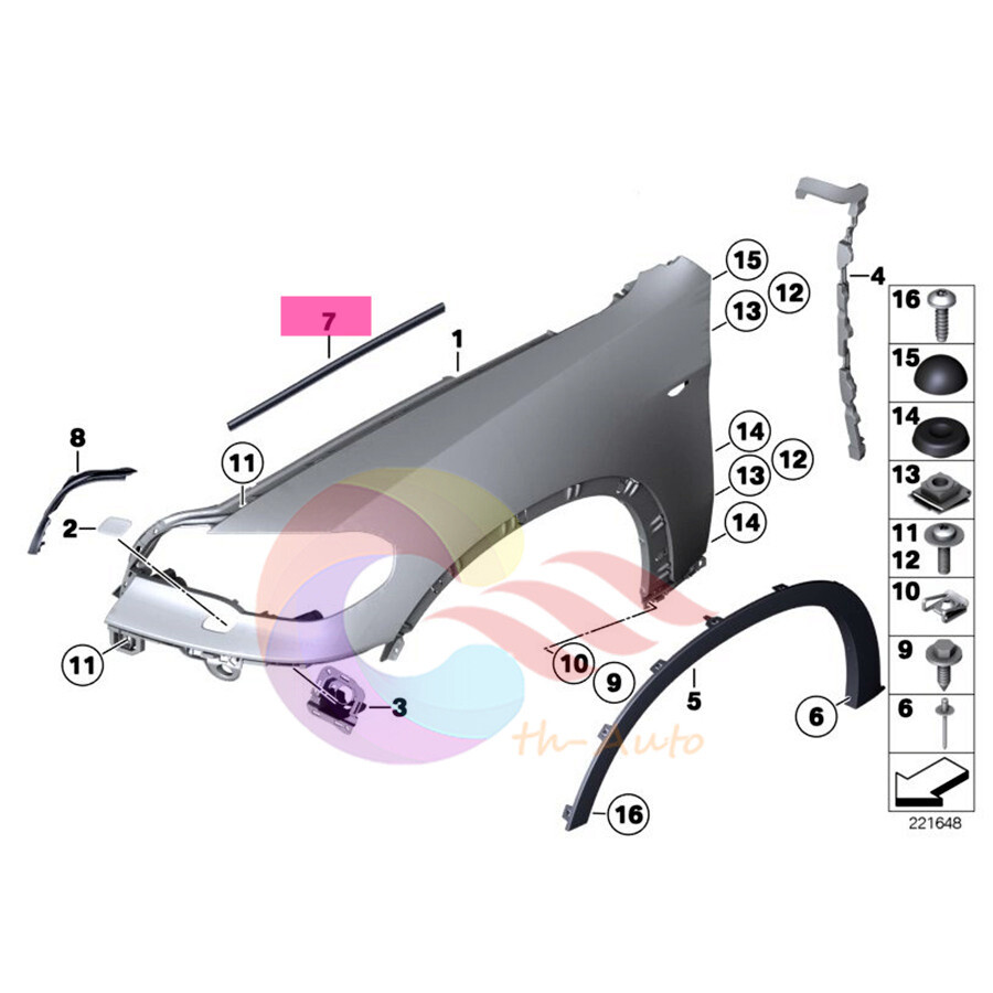 51237148341 Engine Hood Sealing Gasket Side For BMW E70 E71 E72 X5 X6 ...