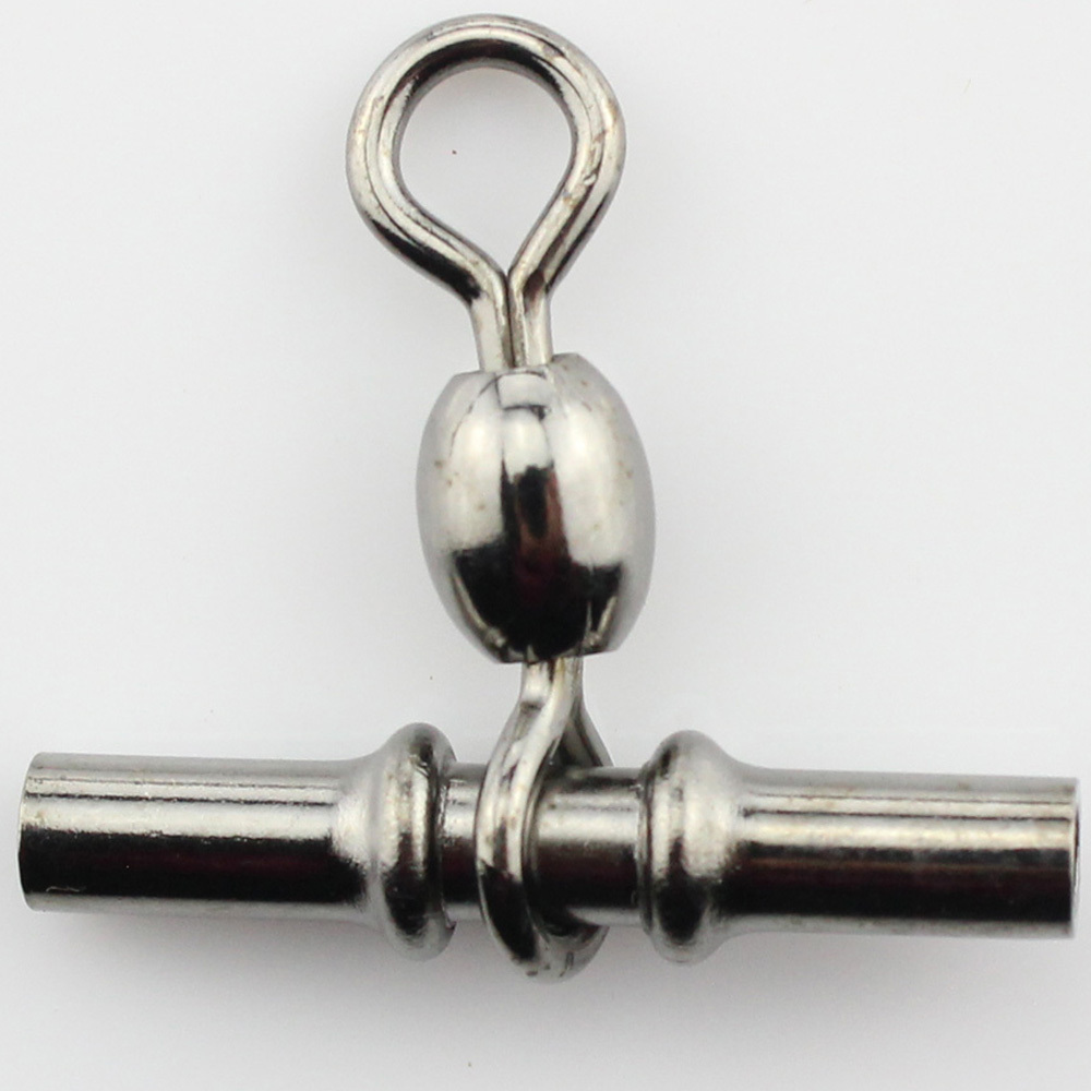 20pcs Fishing Crimp Barrel Swivels Cross-line Swivels Connectors Triple ...
