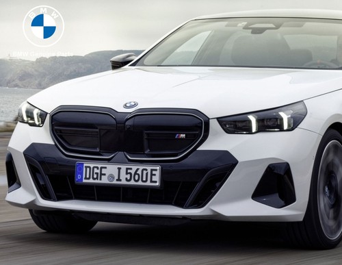Genuine BMW G60 i5 M60 BEV Iconic Glow M Shadowline Black Front Grille | OE