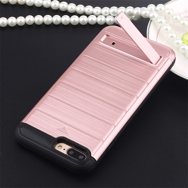 Shockproof Dual Layer Armor Case With Card Slot & Kickstand For iPhone ...