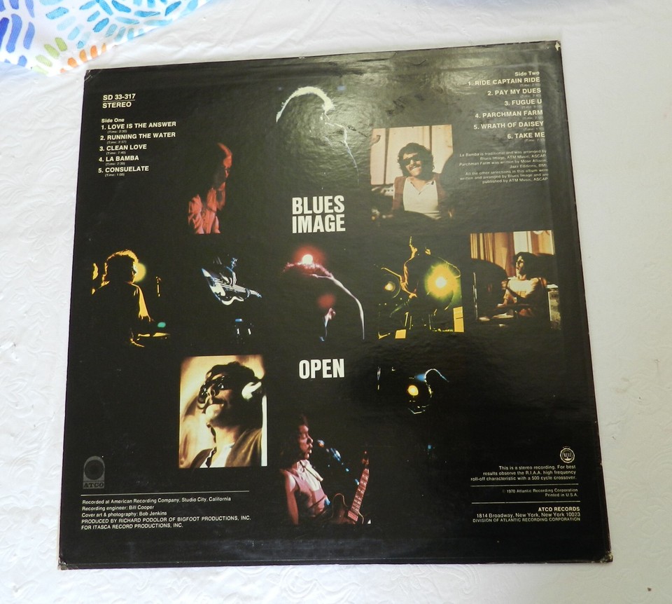 LP, Blues Image - Open, ATCO SD 33-317, 1970 Monarch Pr, VG+ to VG++ | eBay
