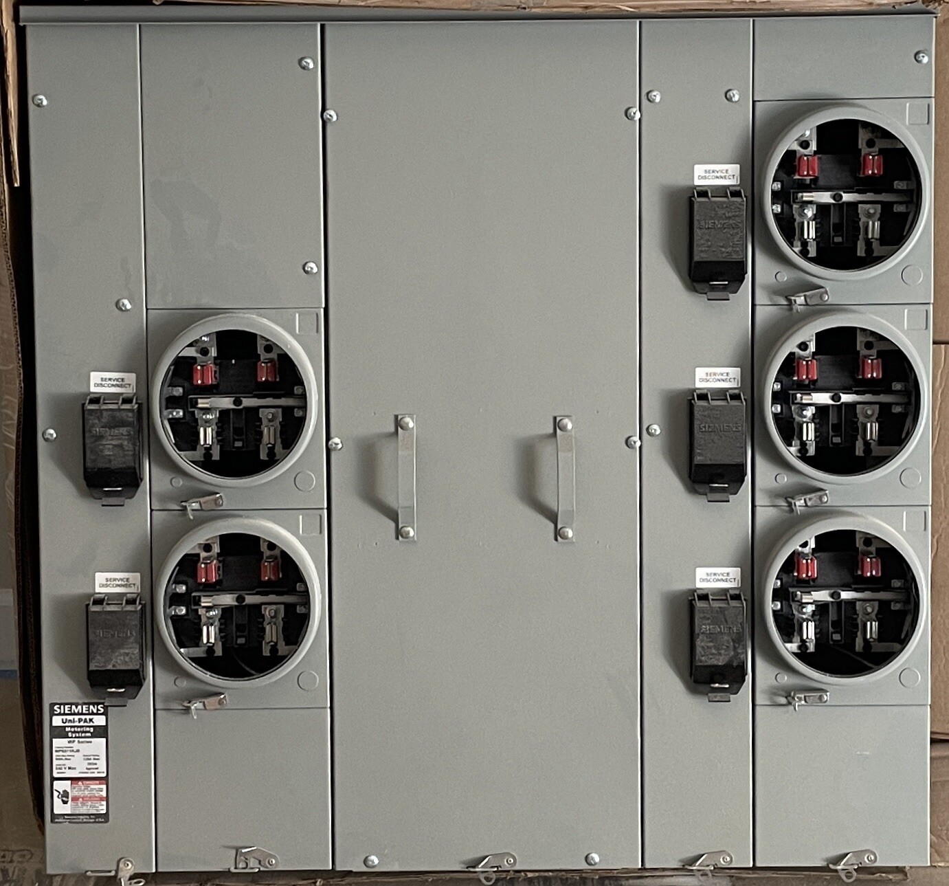 Siemens 5 Gang 600 Amp Ringless Meter Socket Horn Bypass WP6511RJB ...