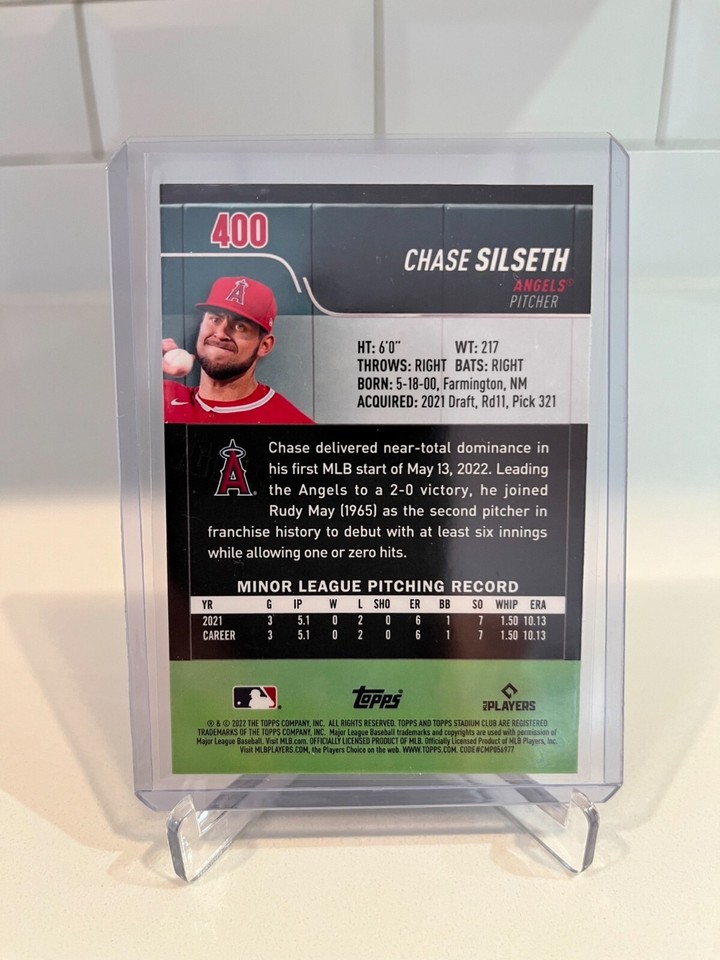 2022 Topps Stadium Club Chrome Baseball Chase Silseth RC #400 | eBay