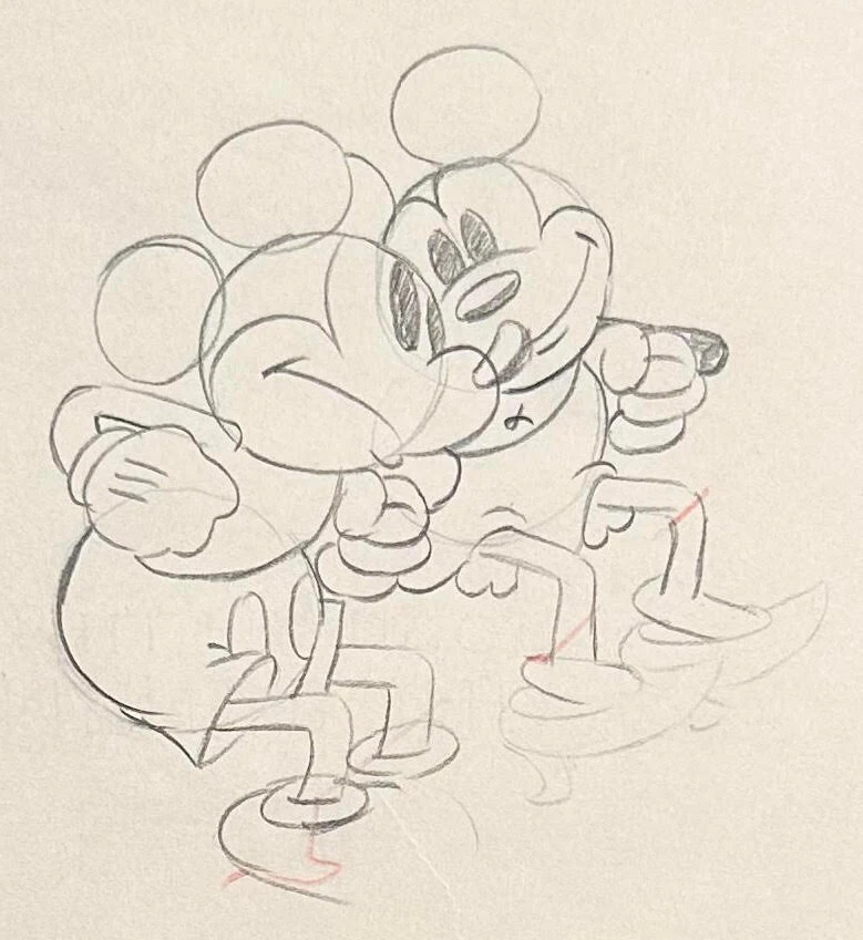 Old Mickey Mouse And Minnie Mouse Drawing