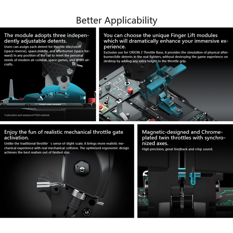 WINWING Orion 2 HOTAS Metal Flight Joystick Flight Stick for Flight ...