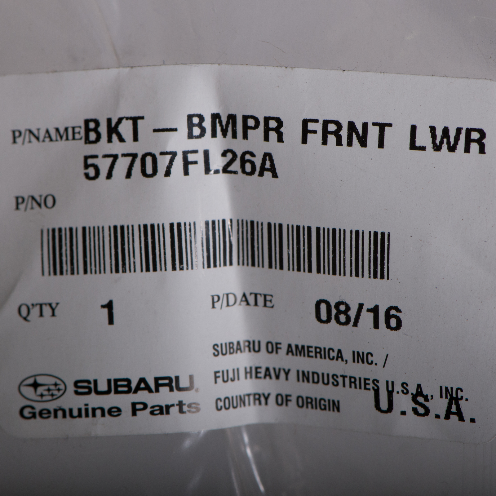 NEW OEM 2017-2023 Subaru Impreza Front Bumper Lower Center Bracket ...