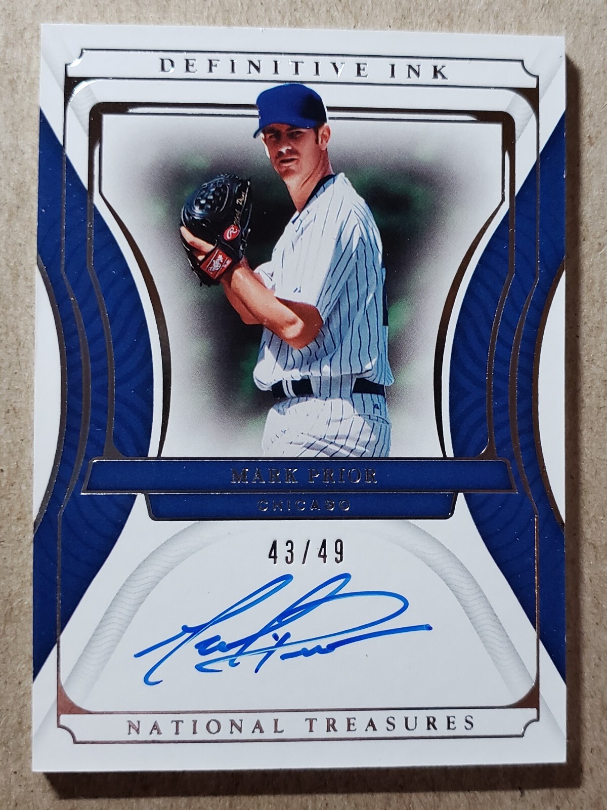 2022 Panini National Treasures Mark Prior Auto /49 Chicago Cubs ...
