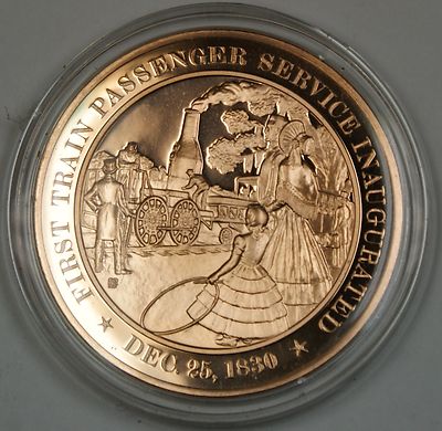 Bronze Proof Medal First Train Passenger Service Inaugurated Dec 25 ...