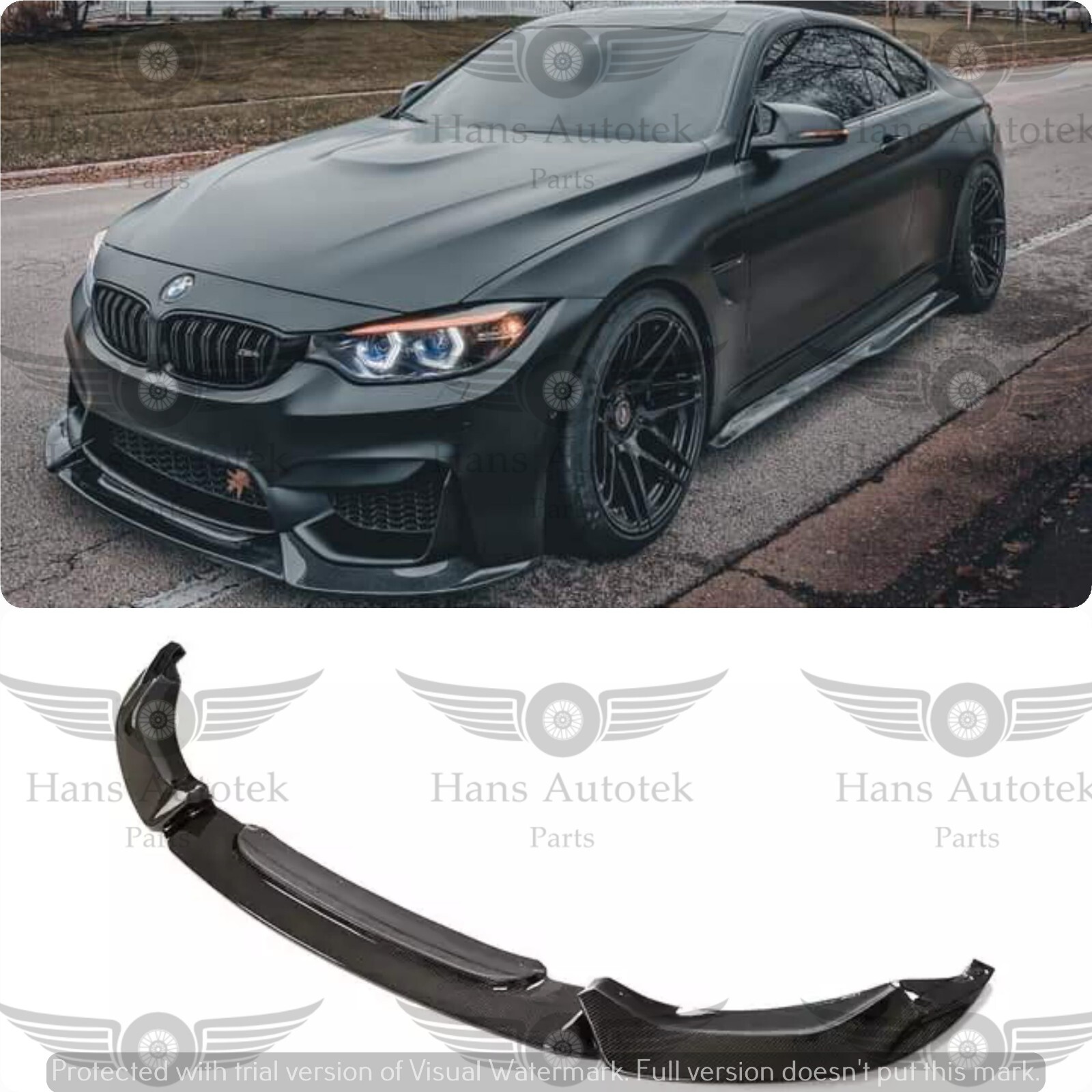 VARIS Style Carbon Fibre Splitter Front Lip FOR BMW M3 M4 F80 F82 F83 ...