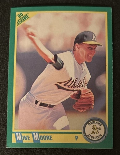 1990 Score Mike Moore Baseball Card #190 Athletics Pitcher GD/VG O/C | eBay