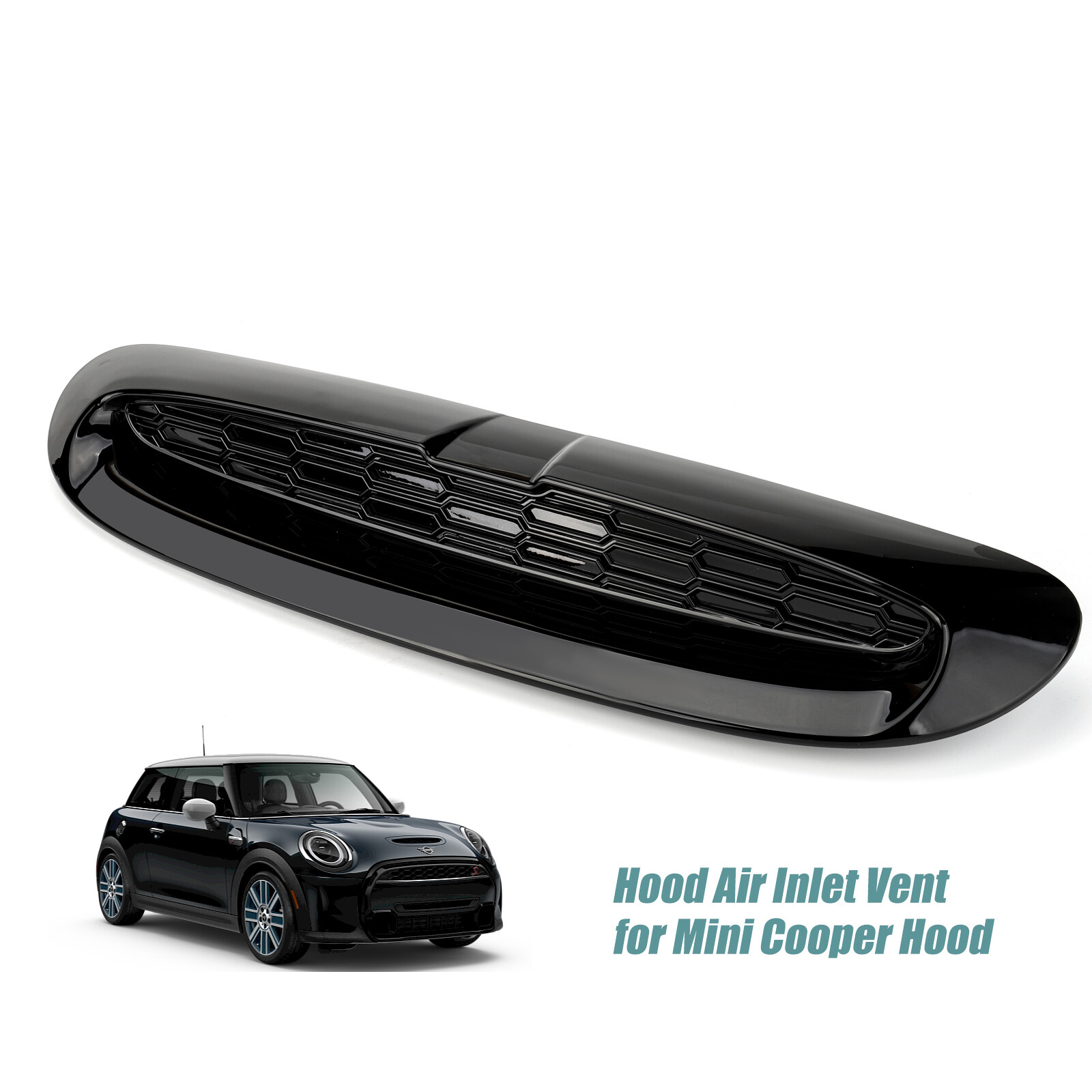 For MINI Cooper S/JCW F54 F55 F56 F57 Gloss Black Bonnet Scoop Air Vent ...