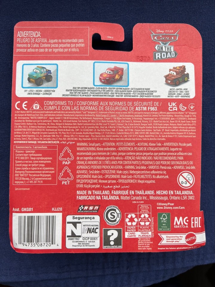 Disney Pixar Cars On The Road Mini Racers Ivy Lightning McQueen Mater ...