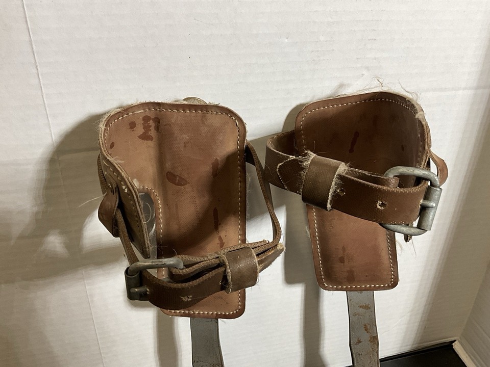 Vintage Buckingham Tree and Pole Climbing Spikes Gaff Set No 9225 ...