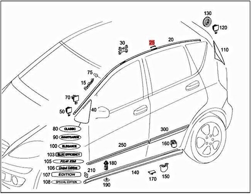 Genuine MERCEDES W169 W245 A-CLASS W169 B-CLASS W245 Cover 1696950330 ...