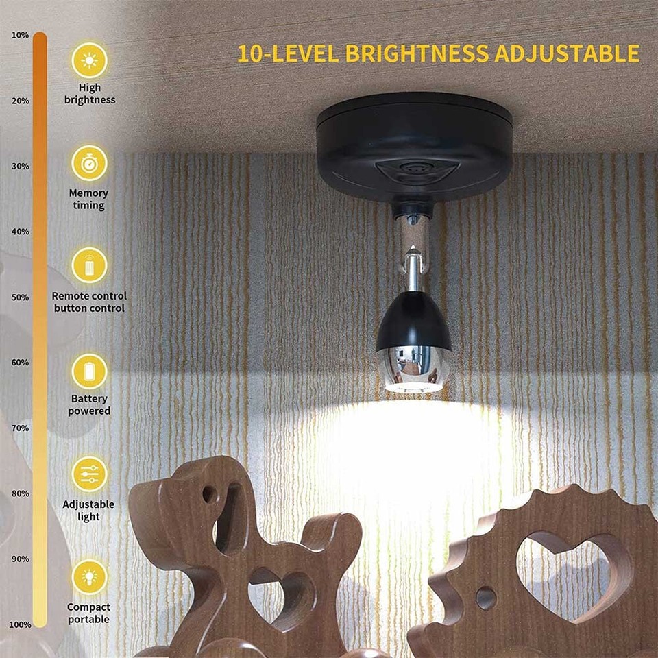 2x RGB LED Battery Operated Downlight Wall Mounted SpotLight With ...